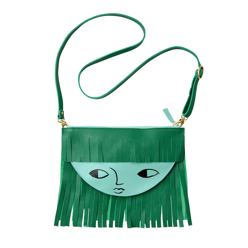 Face Leather Clutch Bag – Donna Wilson