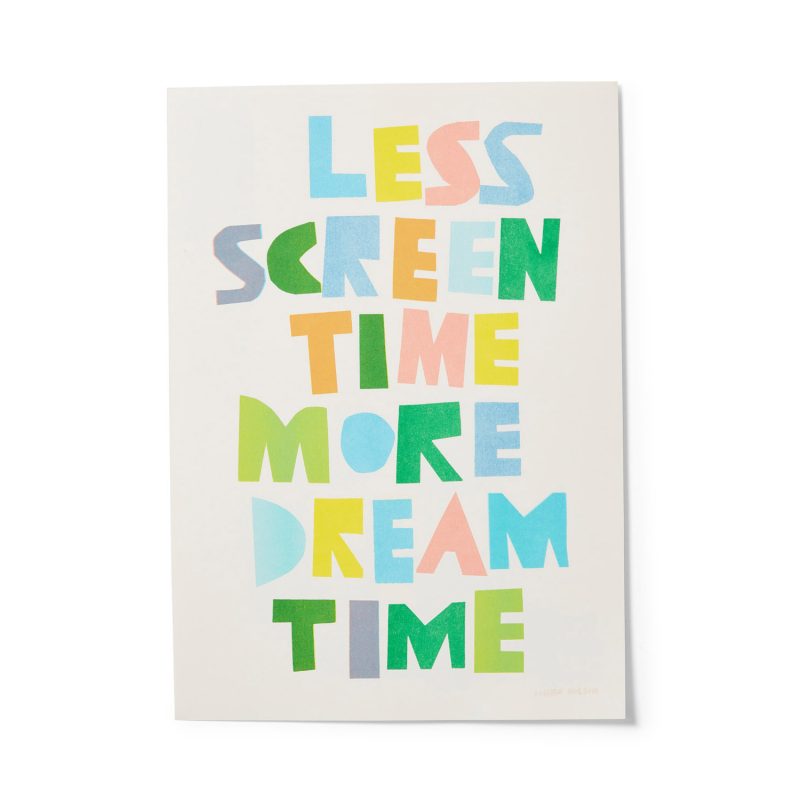 Less Screen Time, More Dream Time Riso Print – Donna Wilson
